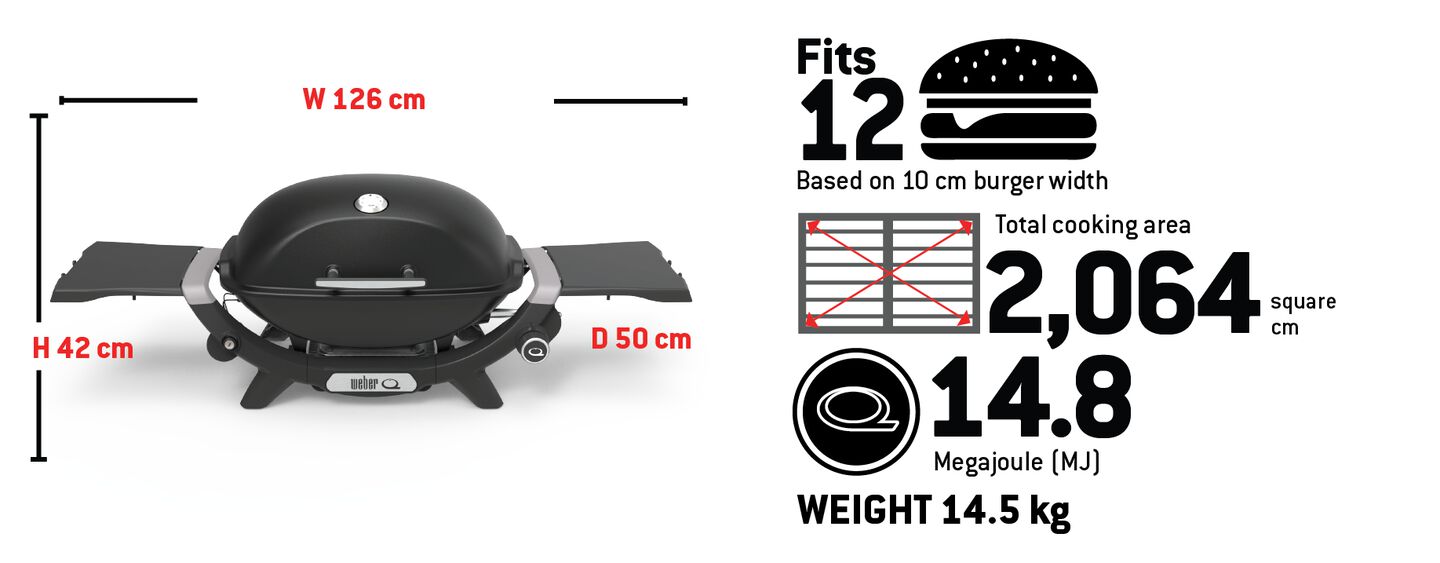 Weber® Q™ Premium (Q2200N) Gas Barbecue (LPG)